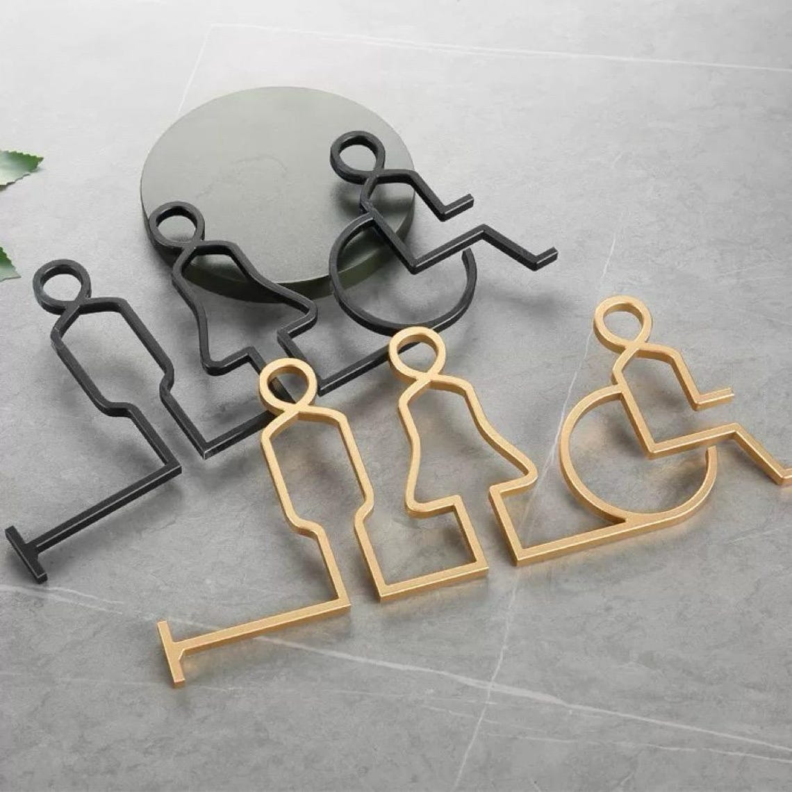 High-end Luxury Aluminum Side Mount Washroom Sign, Restroom Sign ...