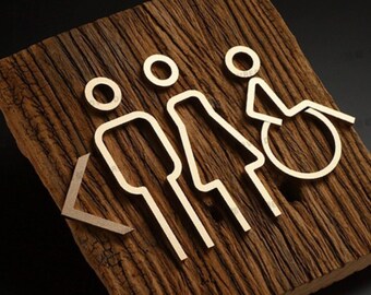 High-end Series Luxury Metal Copper Washroom Sign, Restroom Sign ...