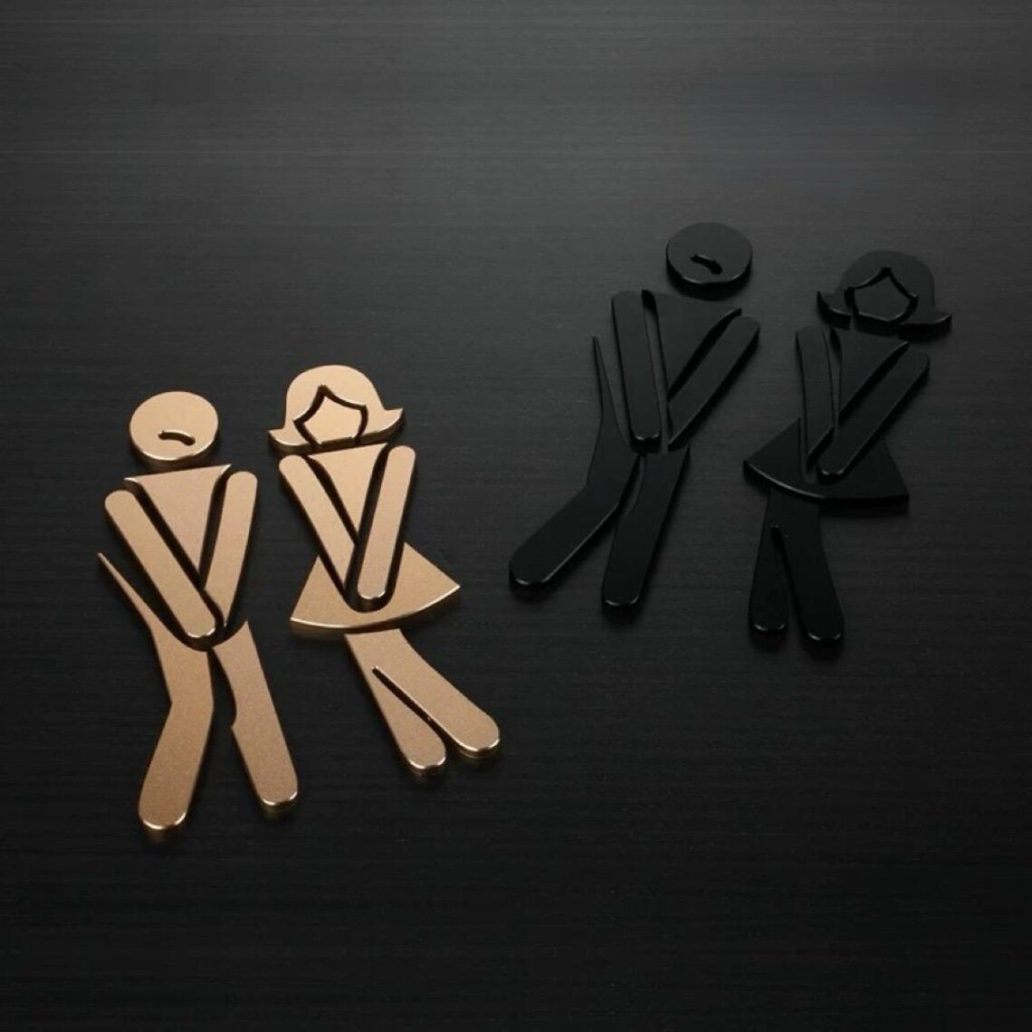 High-end Series Luxury Metal Aluminum Signage, Washroom Sign, Restroom ...