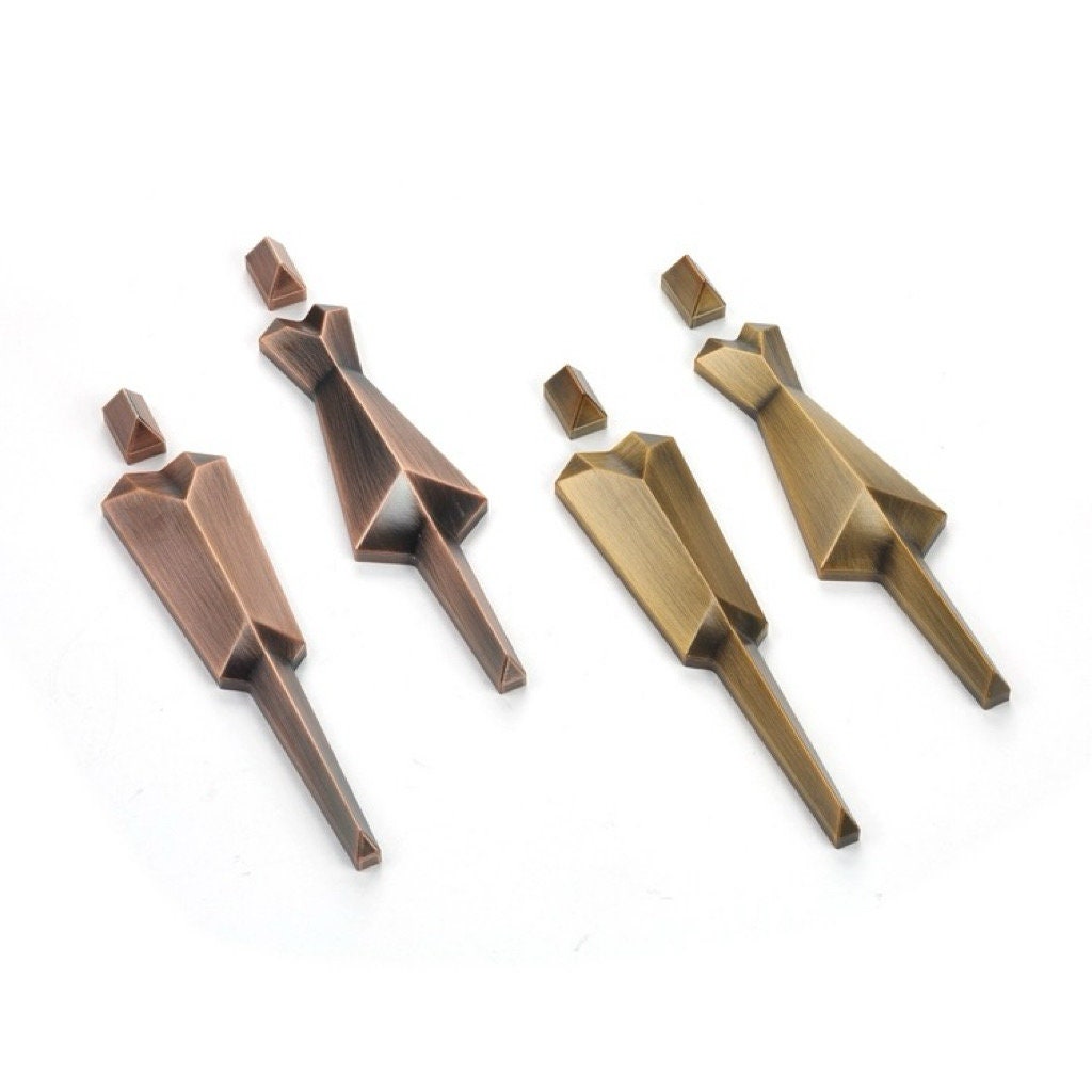 High-end Series Luxury Metal Copper Aluminum Washroom Sign, Restroom ...