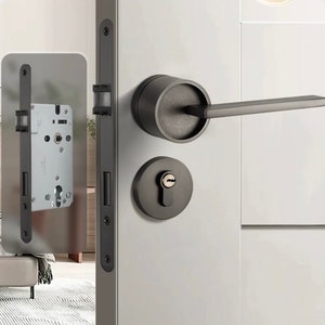 Modern Design Interior Door Lever Handle With Secure Lock, Lock Set ...