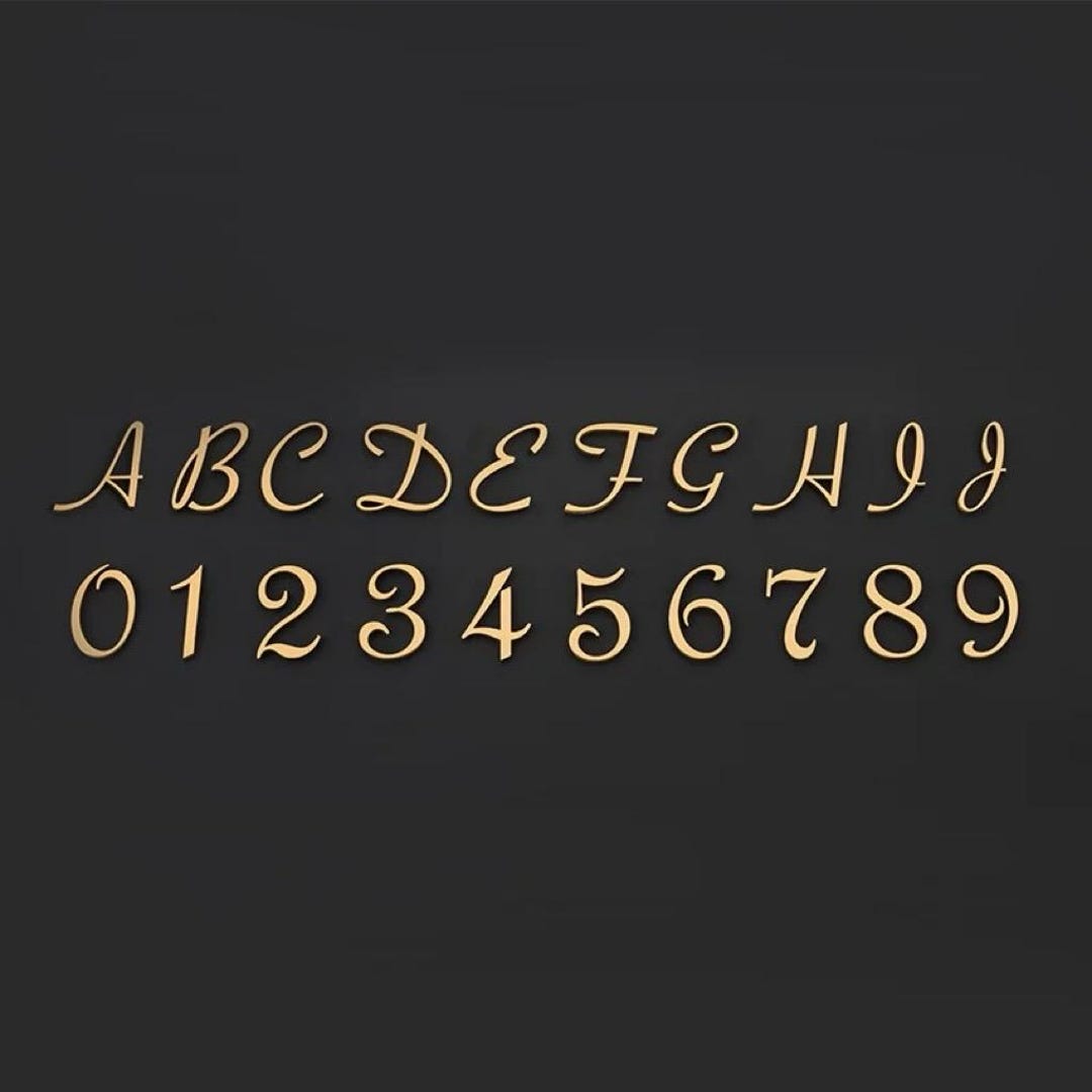 Custom Luxury Brass Door Number Sign, Alphabet Sign, Number Plate ...