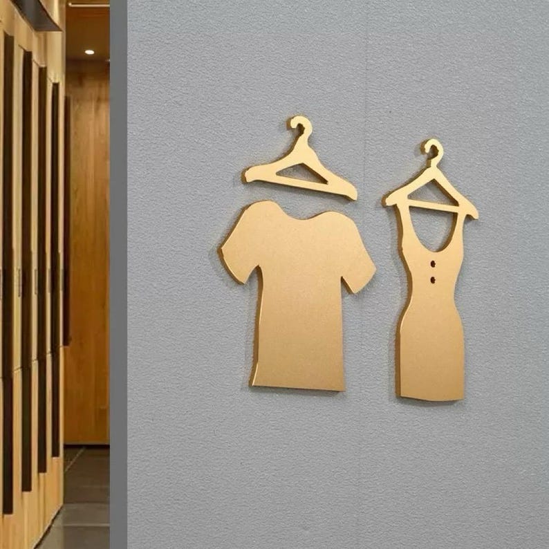 Custom Luxury Unique Metal Aluminum Signage, Washroom Sign, Restroom ...