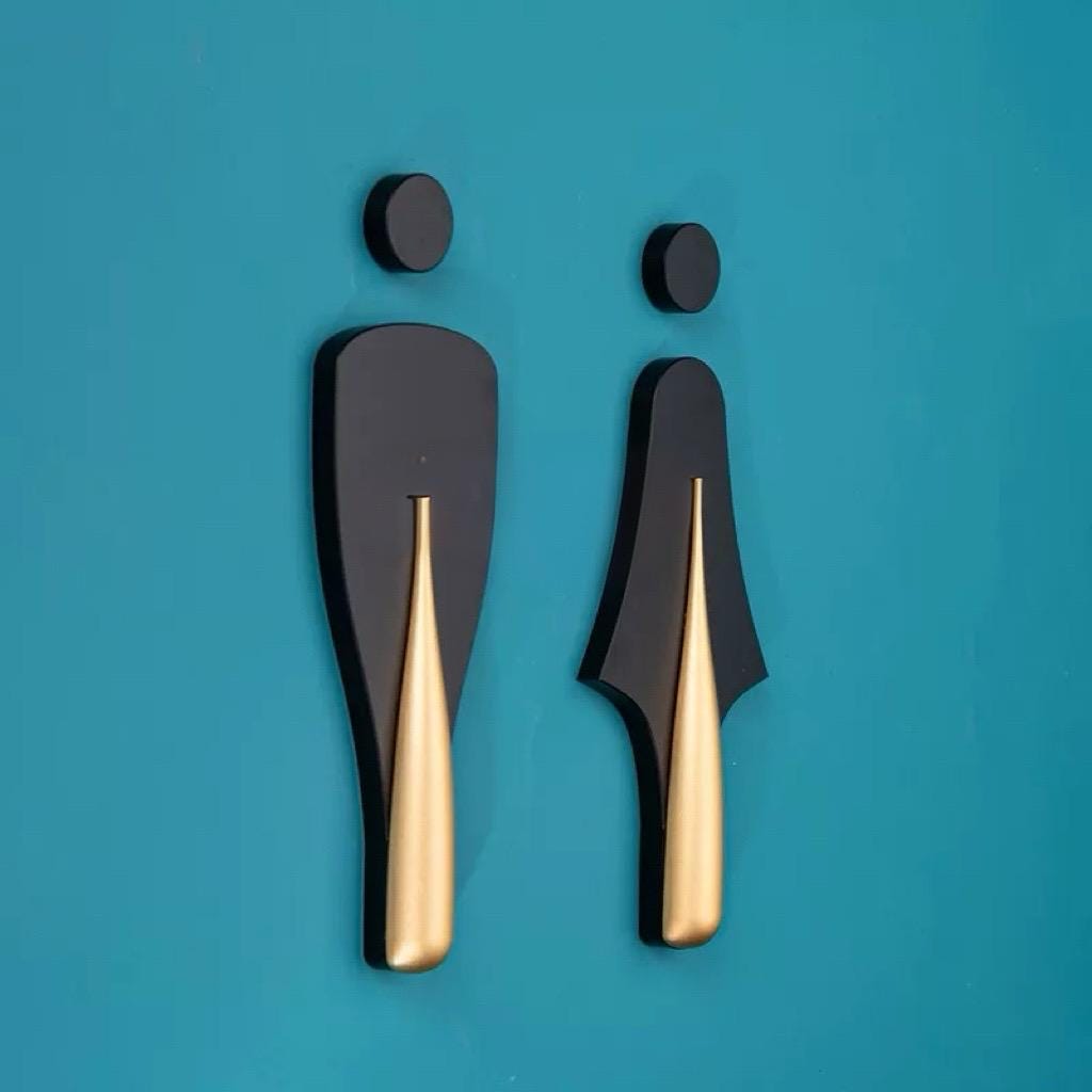 High-end Luxury Metal Aluminum Signage, Washroom Sign, Restroom Sign ...