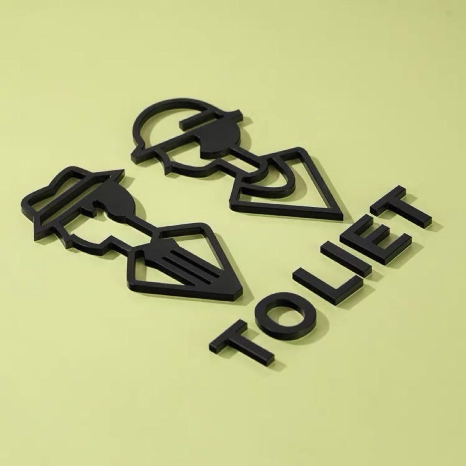Creative Luxury Metal Aluminum Washroom Sign, Restroom Sign, Bathroom ...