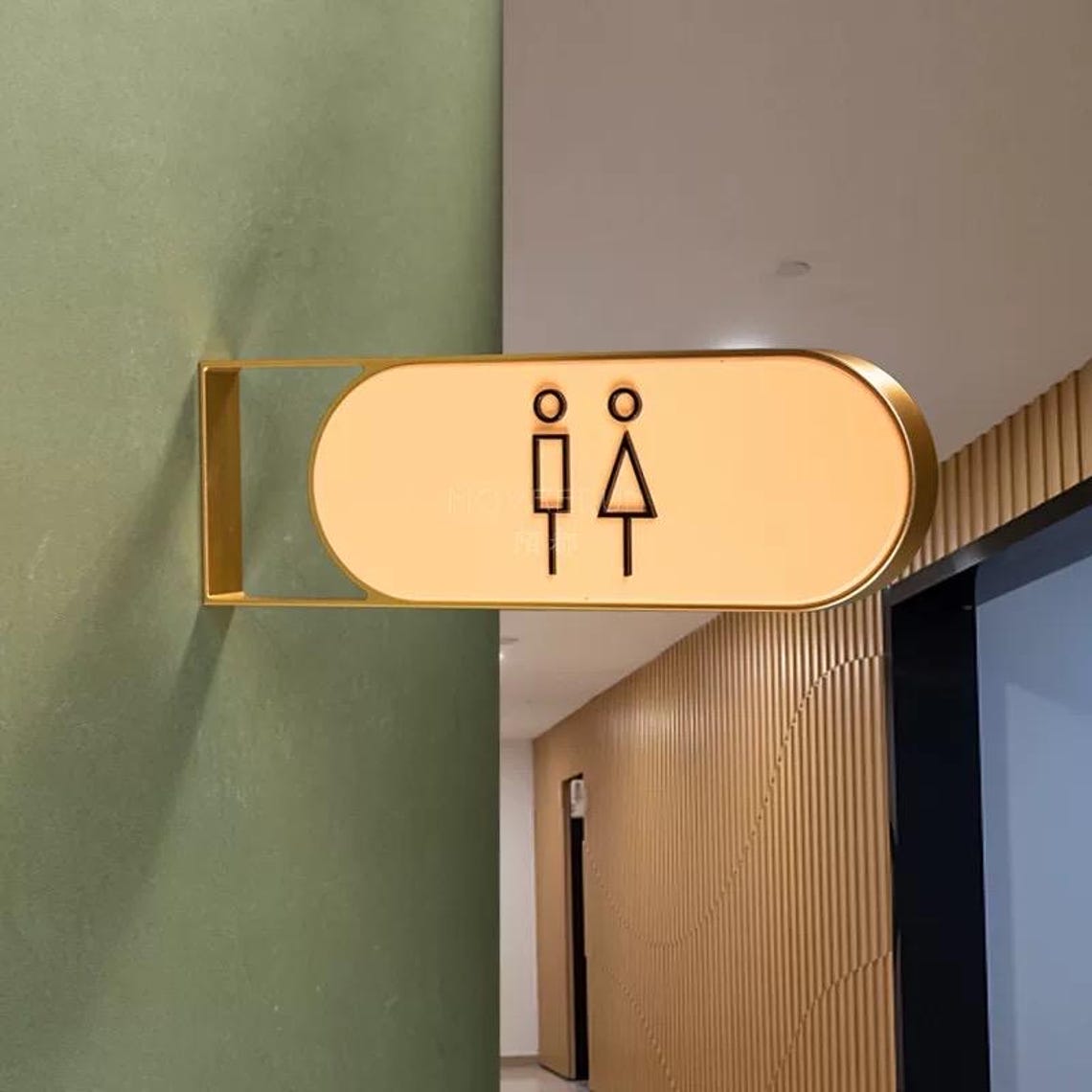 High-end Luxury Aluminum Acrylic Side Mount Washroom Sign, Restroom ...
