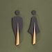 High-end Luxury Metal Aluminum Signage, Washroom Sign, Restroom Sign ...