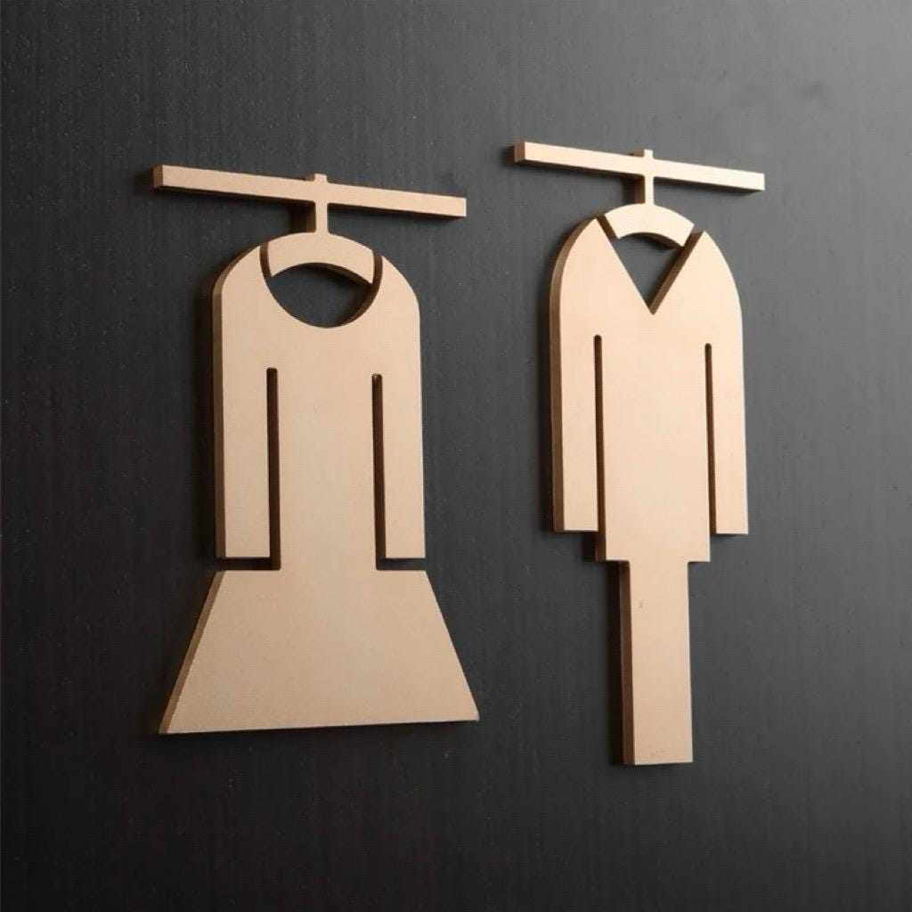Custom Luxury Metal Signage Washroom Signs, Restroom Sign, Bathroom ...