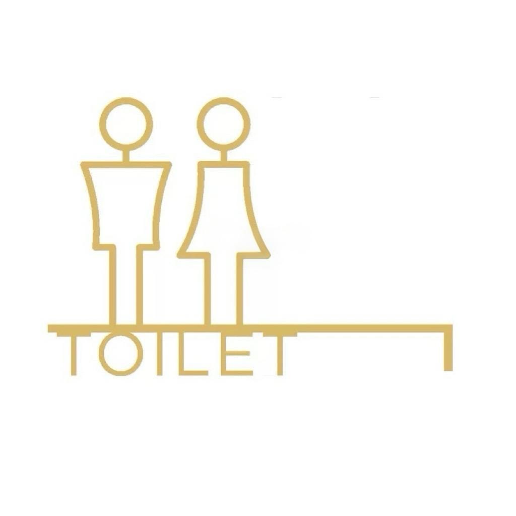 High-end Luxury Aluminum Side Mount Washroom Sign, Restroom Sign ...