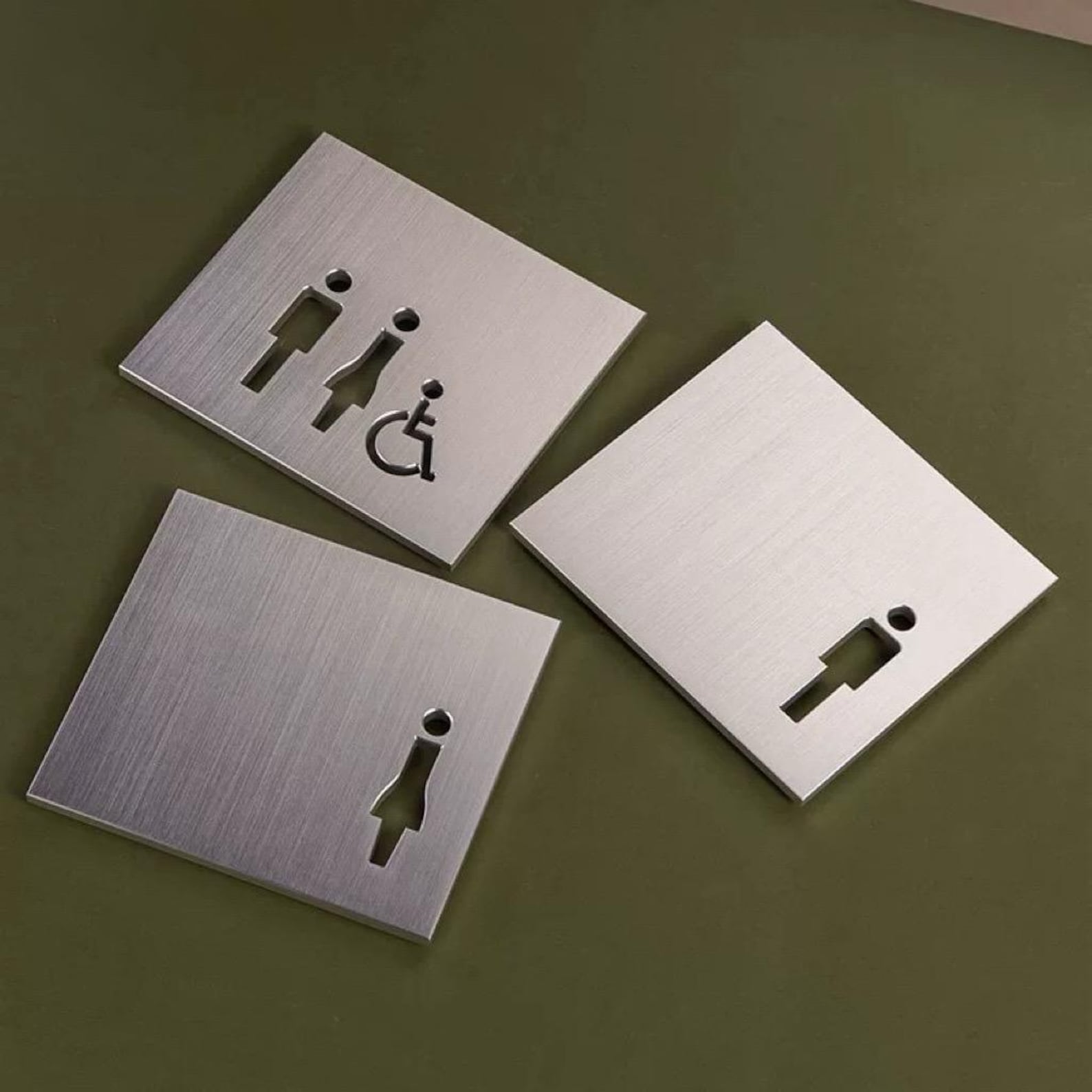 High-end Luxury Metal Aluminum Signage, Washroom Sign, Restroom Sign ...