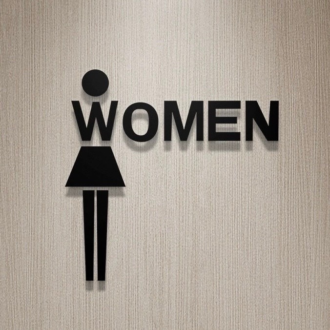 Luxury Acrylic Washroom Sign, Restroom Sign, Bathroom Sign, Toilet Sign ...