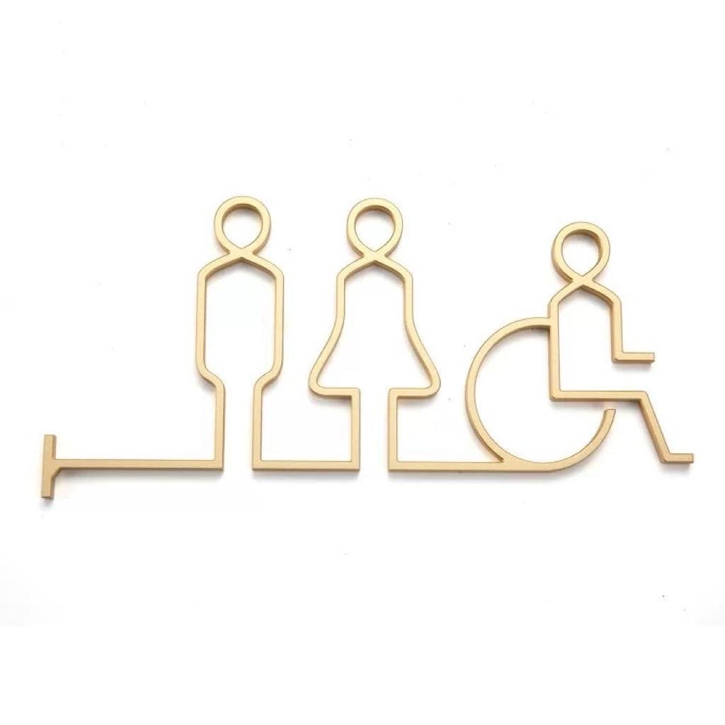 High-end Luxury Aluminum Side Mount Washroom Sign, Restroom Sign ...