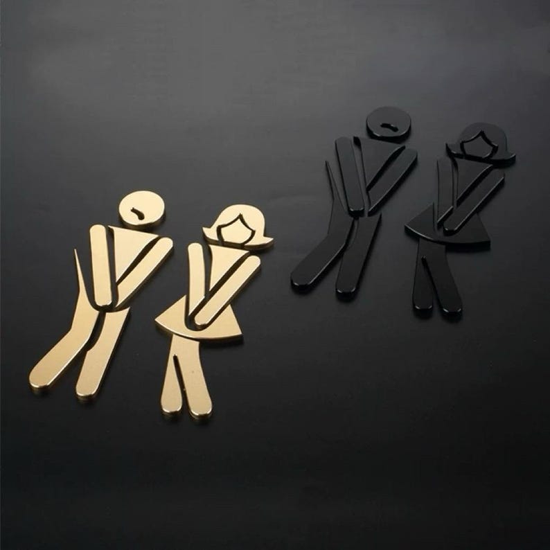 High-end Series Luxury Metal Aluminum Signage, Washroom Sign, Restroom ...