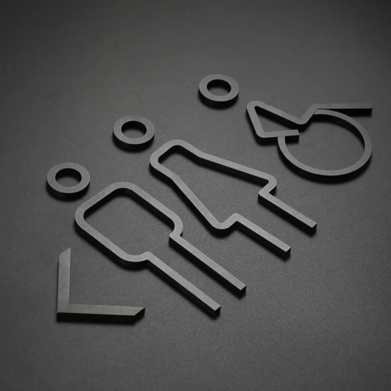 Luxury Aluminum Metal Washroom Sign, Restroom Sign, Bathroom Sign ...