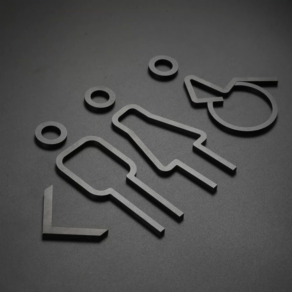 Luxury Aluminum Metal Washroom Sign, Restroom Sign, Bathroom Sign ...