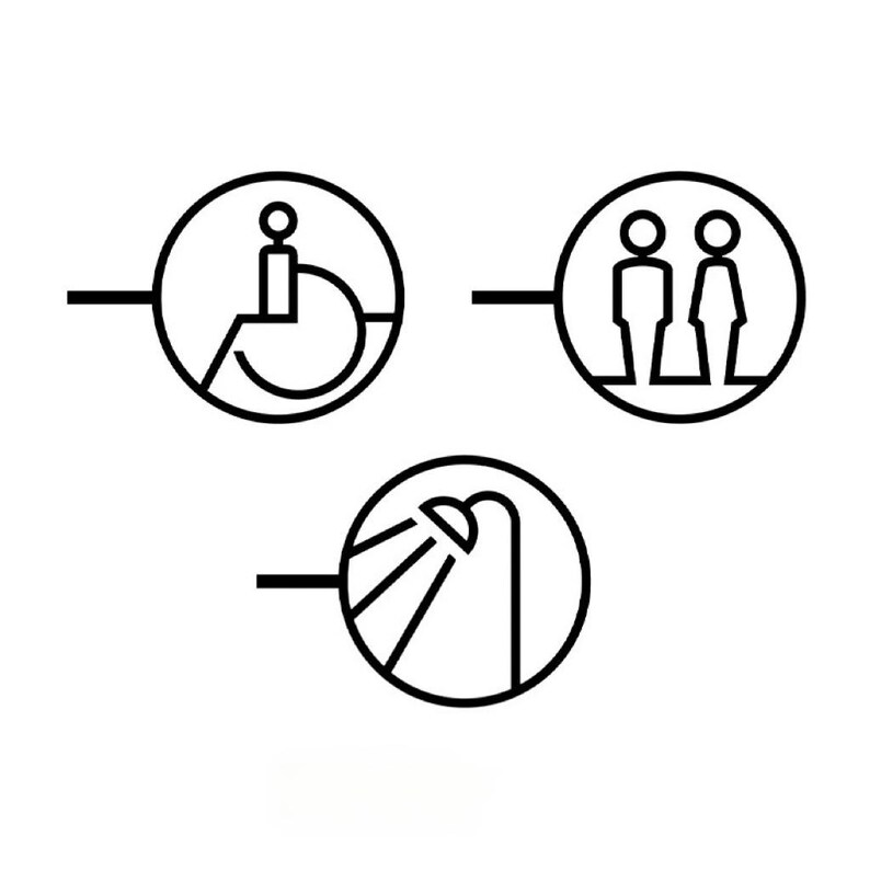 Custom Wall Mounted Washroom Sign, Restroom Sign, Bathroom Sign, Toilet ...