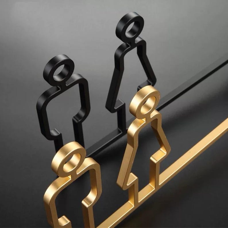 High-end Luxury Aluminum Side Mount Washroom Sign, Restroom Sign ...