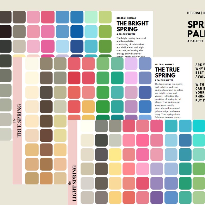 Color Season Card Spring - Etsy UK