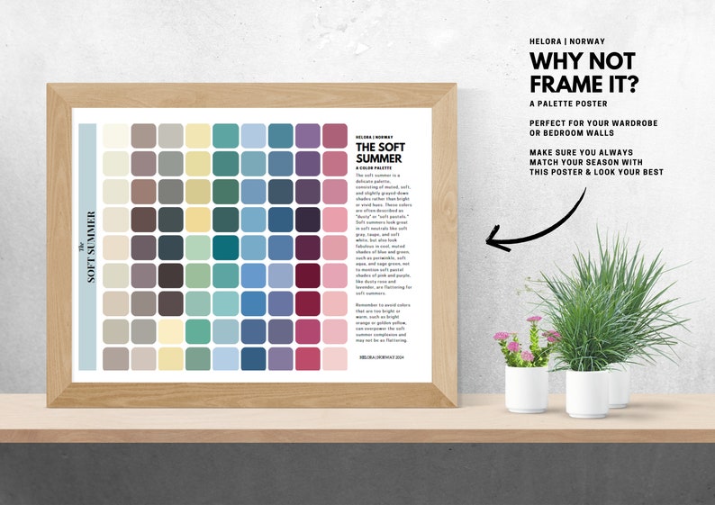 Summer Season Poster | Sesonal Colour Palette Poster | Digital Download ...
