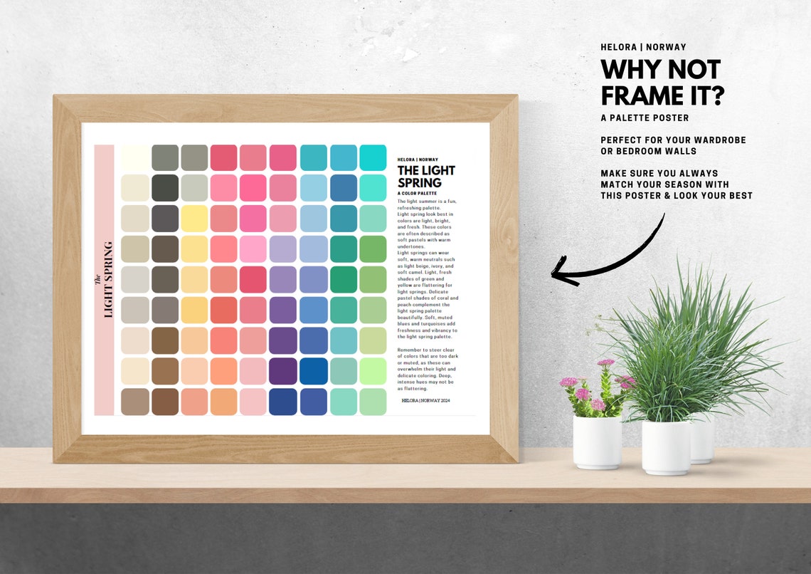 Spring Season Poster | Sesonal Colour Palette Poster | Digital Download ...