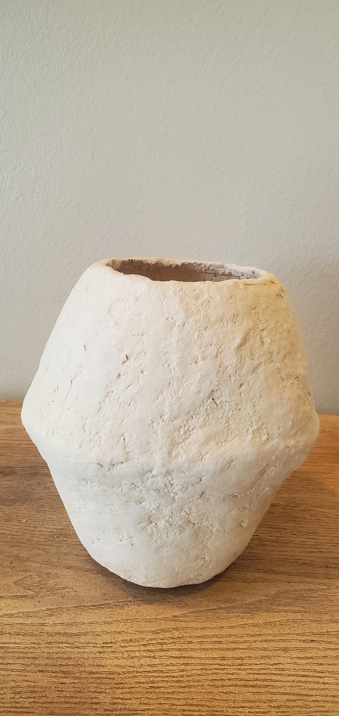 Paper Mache and Plaster Vase - Etsy