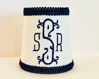 Monogram Lamp and Shade - Etsy