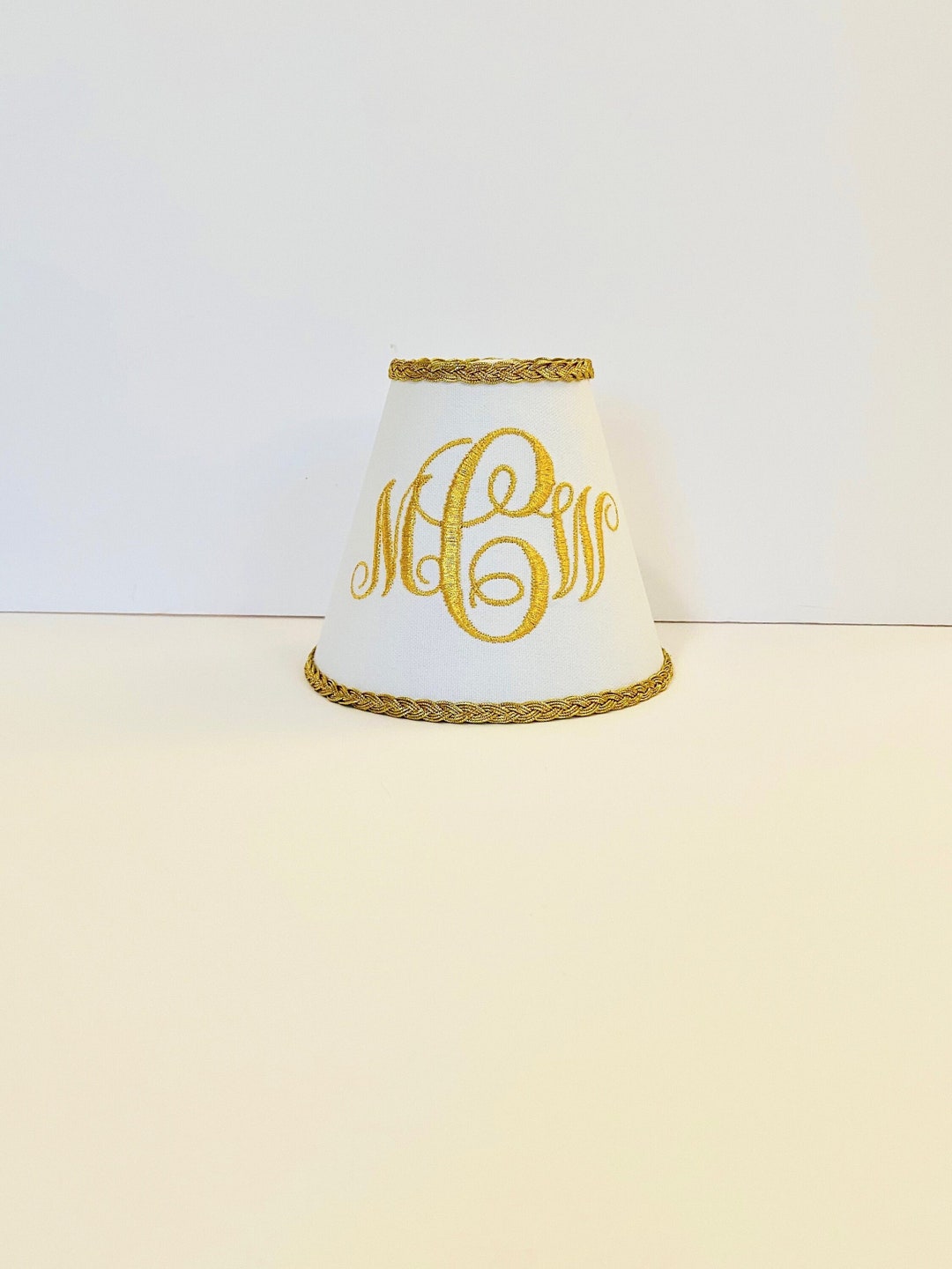 Abigail Monogrammed Chandelier or Sconce Lamp Shade metallic - Etsy