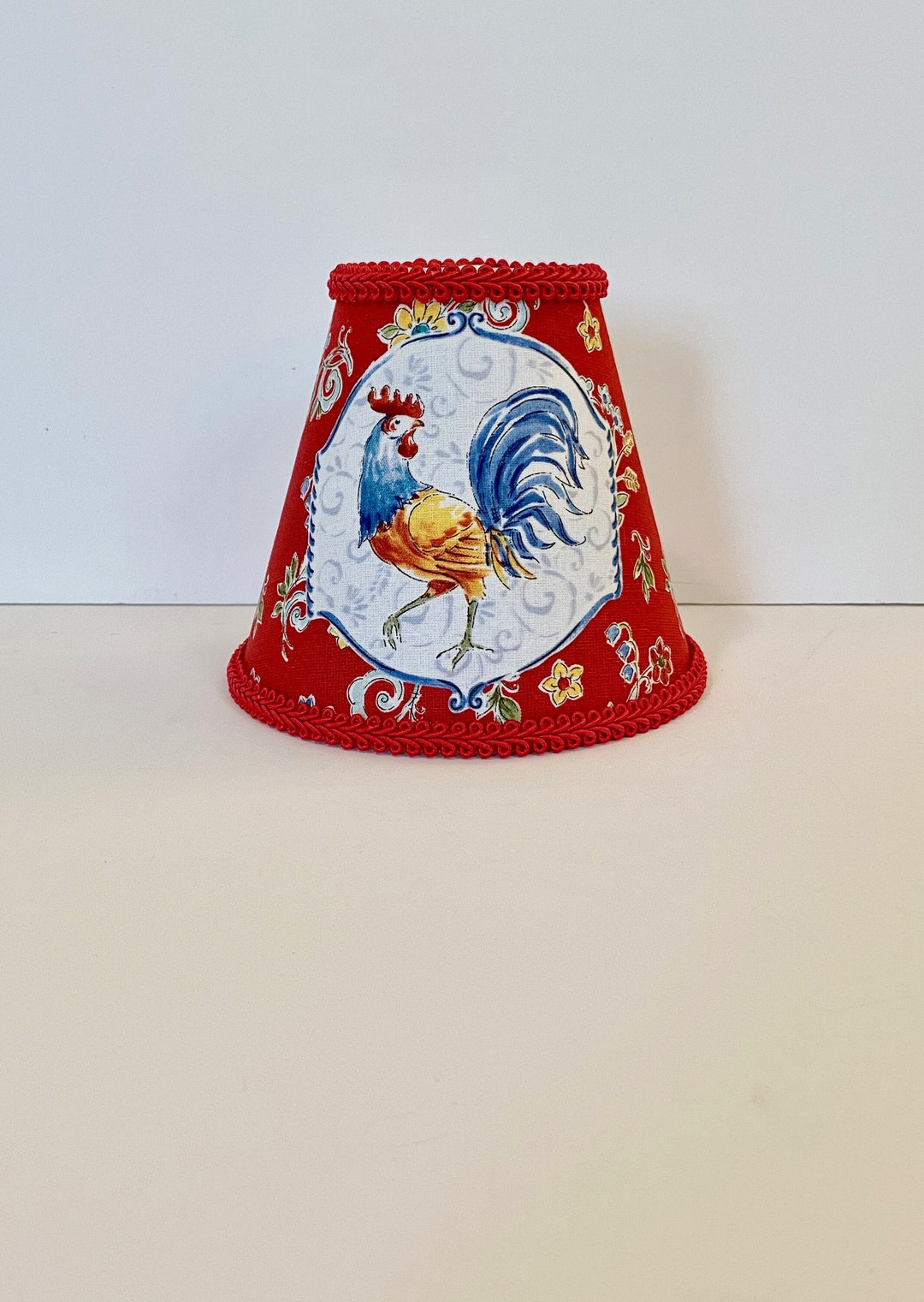French Country Rooster Sconce, Chandelier, Small Clip-on Lamp Shade - Etsy