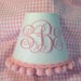 Sarah Monogrammed Night Light With Pom Pom Trim - Etsy