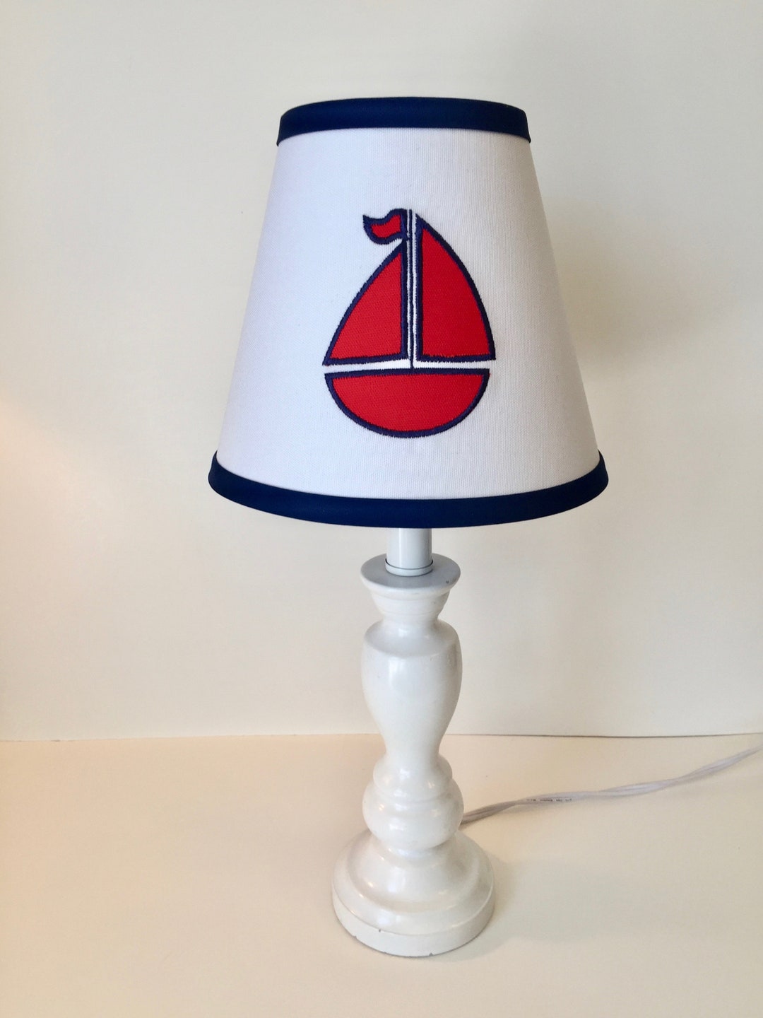 MADE TO ORDER Nautical Sailboat Applique Lamp Shade (other Colors ...