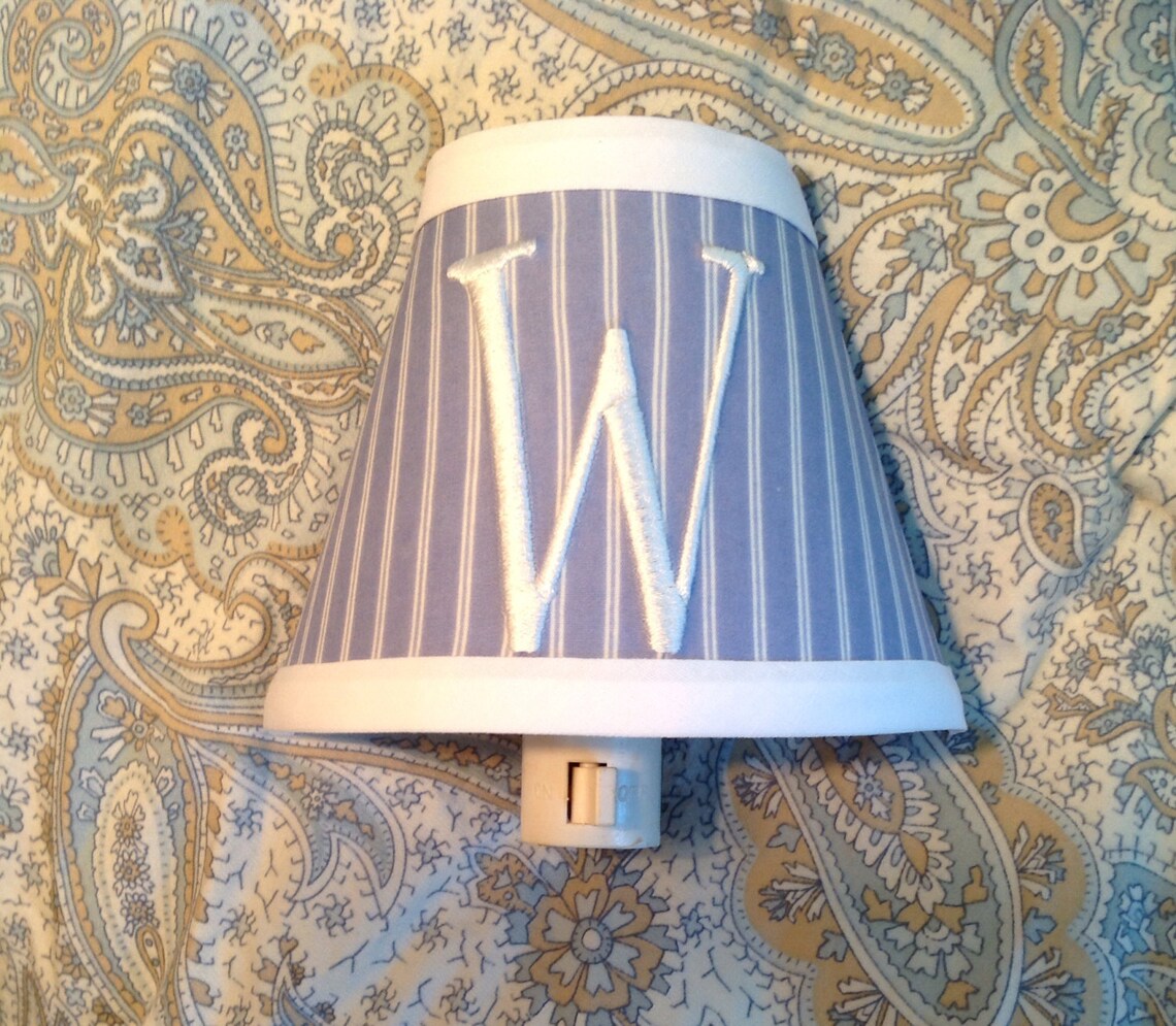 Blue Stripe Monogrammed Night Light - Etsy