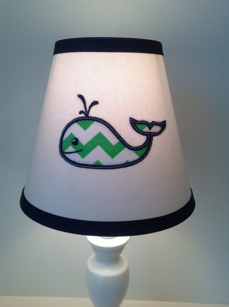 Nautical Whale Applique Lamp Shade other Colors Available | Etsy