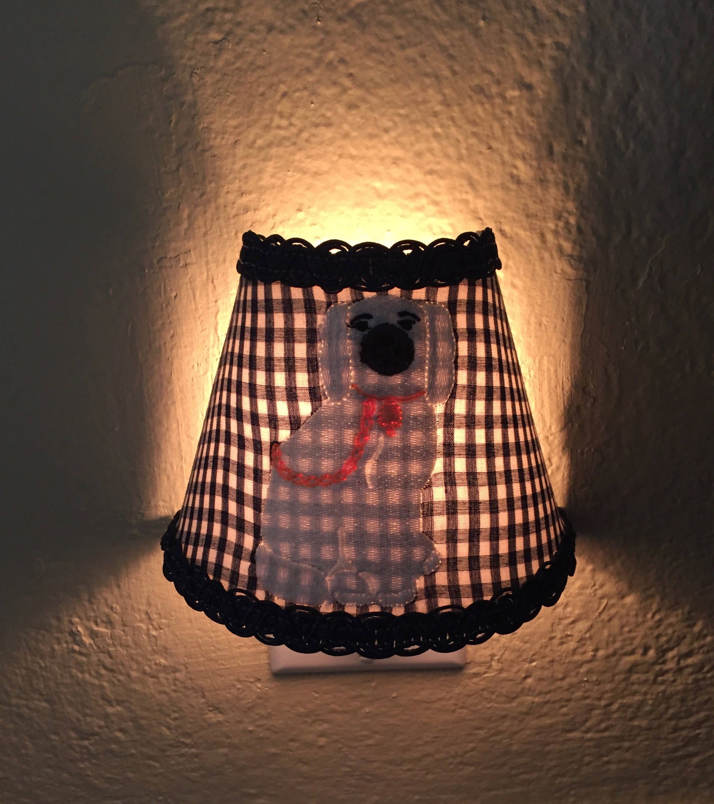MADE TO ORDER Staffordshire Style Dog Night Light Chinoiserie on Navy ...