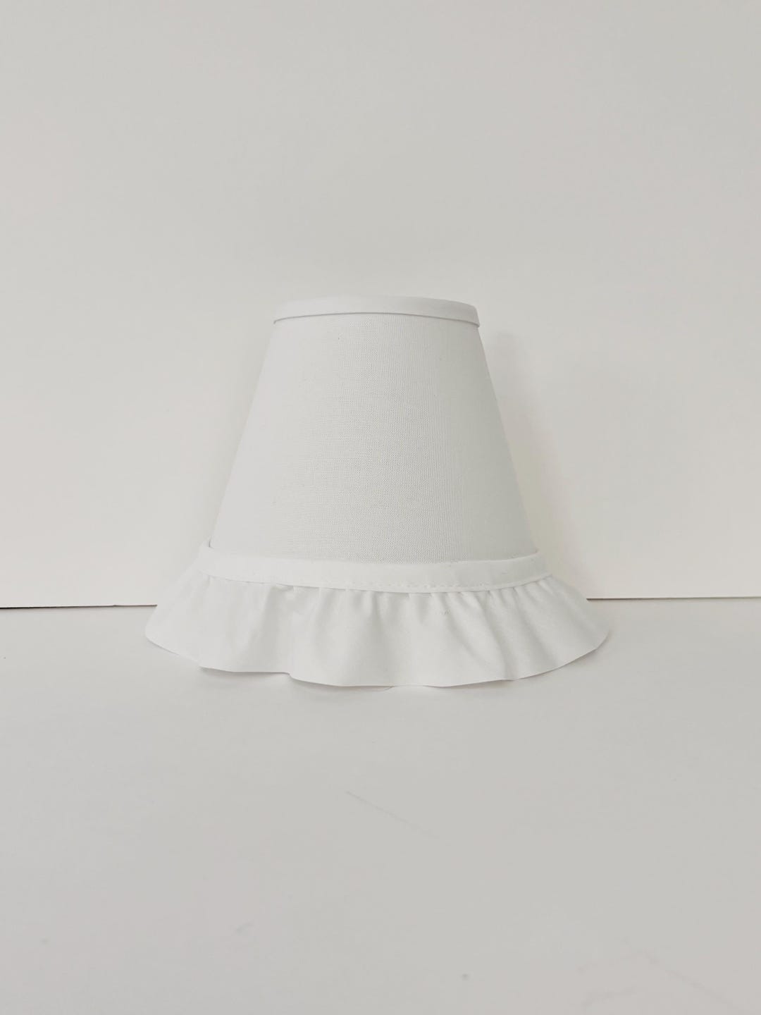 MADE TO ORDER White Shaded Night Light With Ruffle Trim - Etsy