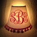 Sarah Monogrammed Night Light With Pom Pom Trim - Etsy
