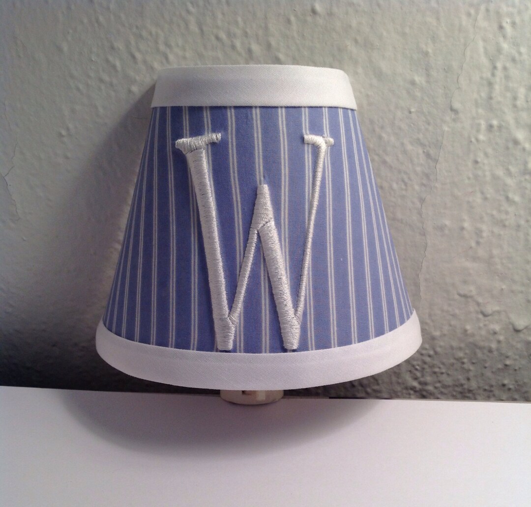 Blue Stripe Monogrammed Night Light - Etsy