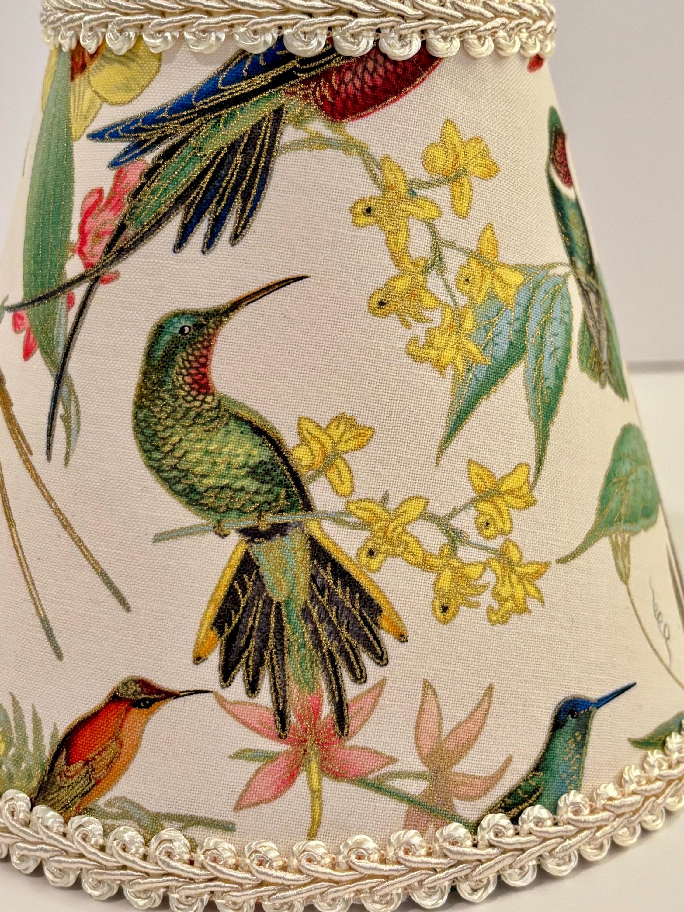 MADE TO ORDER Hummingbirds and Flowers Sconce/chandelier Small Clip on ...