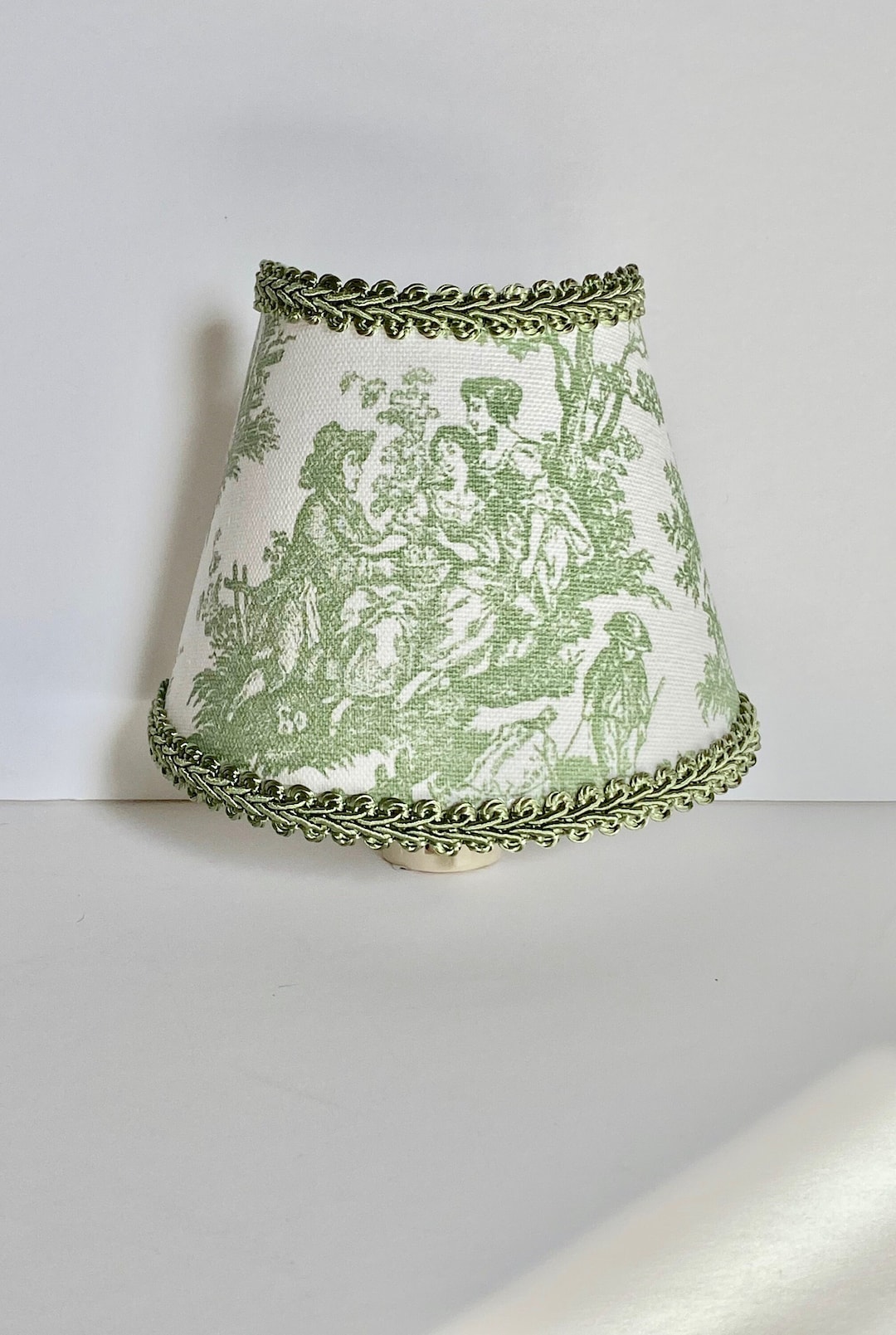MADE TO ORDER Sage Green Toile Shaded Night Light - Etsy