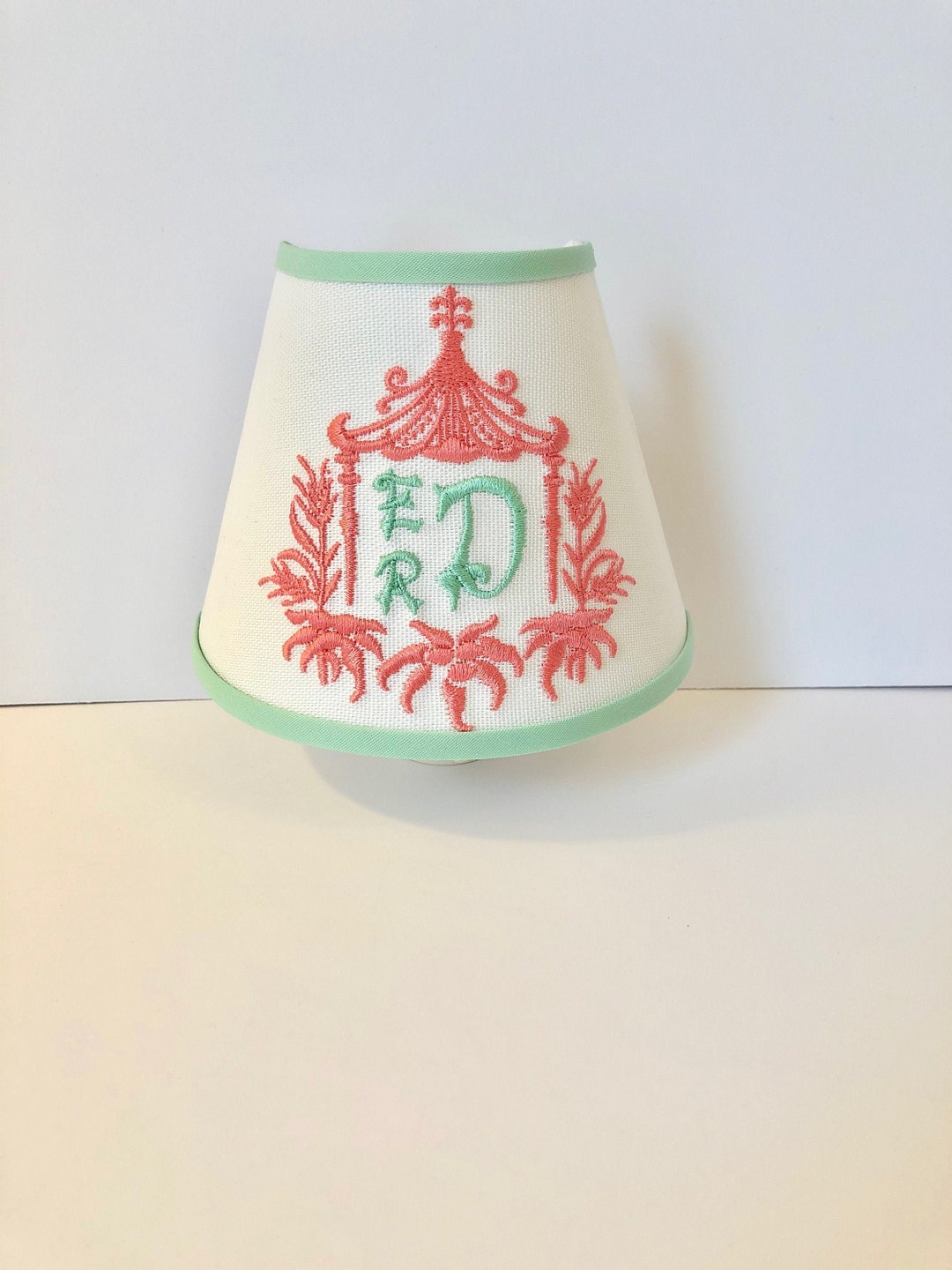 MADE TO ORDER Pagoda Frame Monogrammed Chinoiserie Night Light (other ...