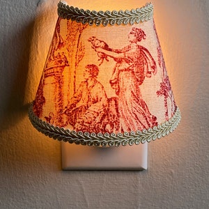 Red Toile Night Light - Etsy