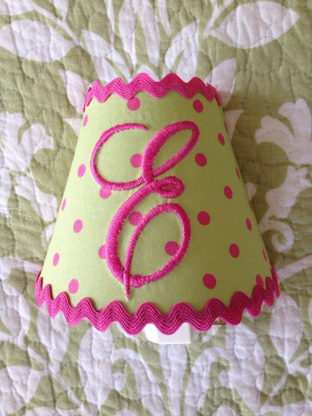 MADE TO ORDER Preppy Polka Dot Monogrammed Night Light - Etsy