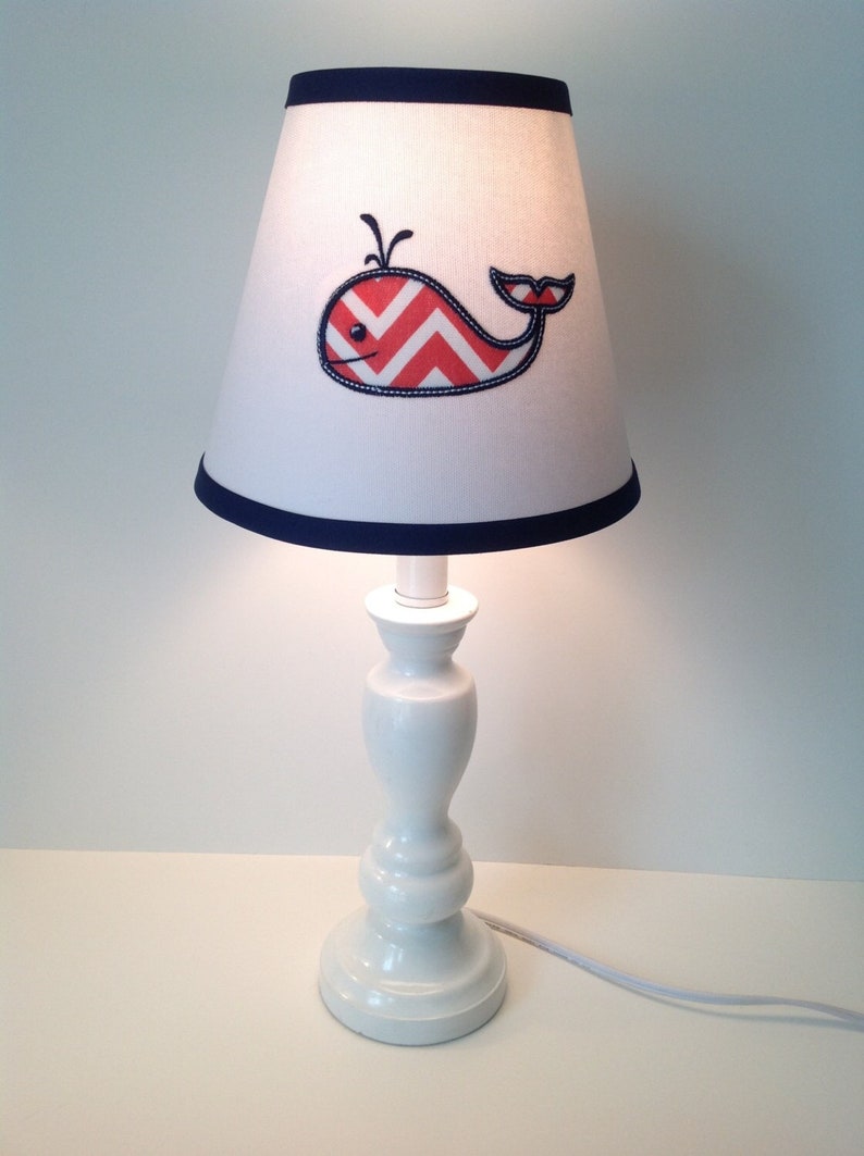 Nautical Whale Applique Lamp Shade other Colors Available - Etsy