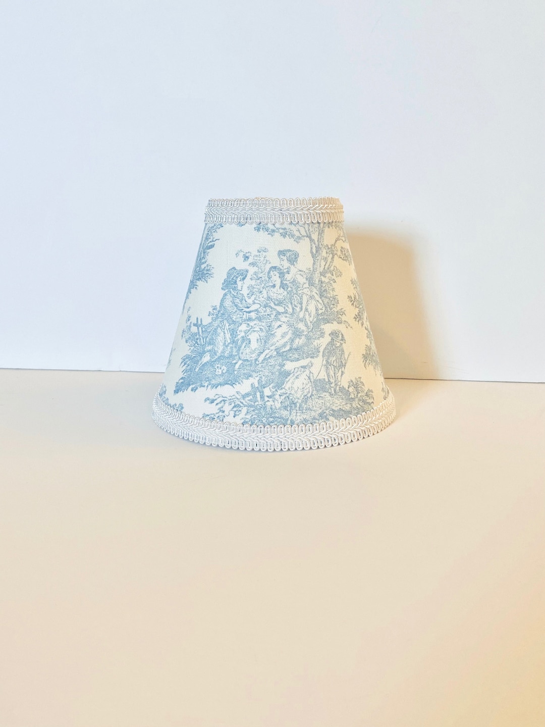 MADE TO ORDER Light Blue Toile Sconce/chandelier Shade (monogramming ...