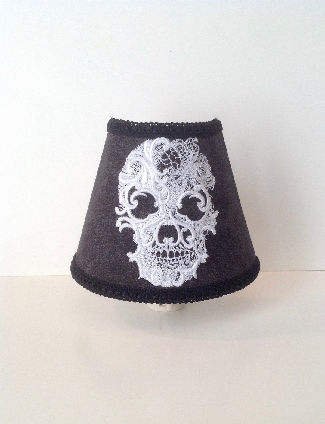 MADE TO ORDER Gothic Lacy Skull Skeleton Night Light - Etsy