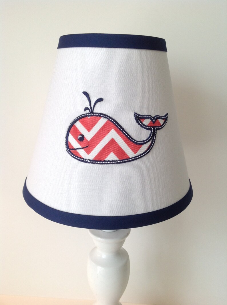 Nautical Whale Applique Lamp Shade other Colors Available | Etsy