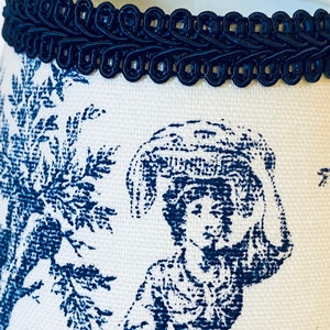 MADE TO ORDER Navy Blue Toile Sconce Chandelier Lamp Shade - Etsy