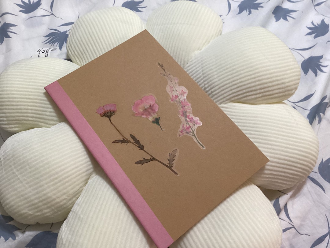 Pink Flower Journal - Etsy