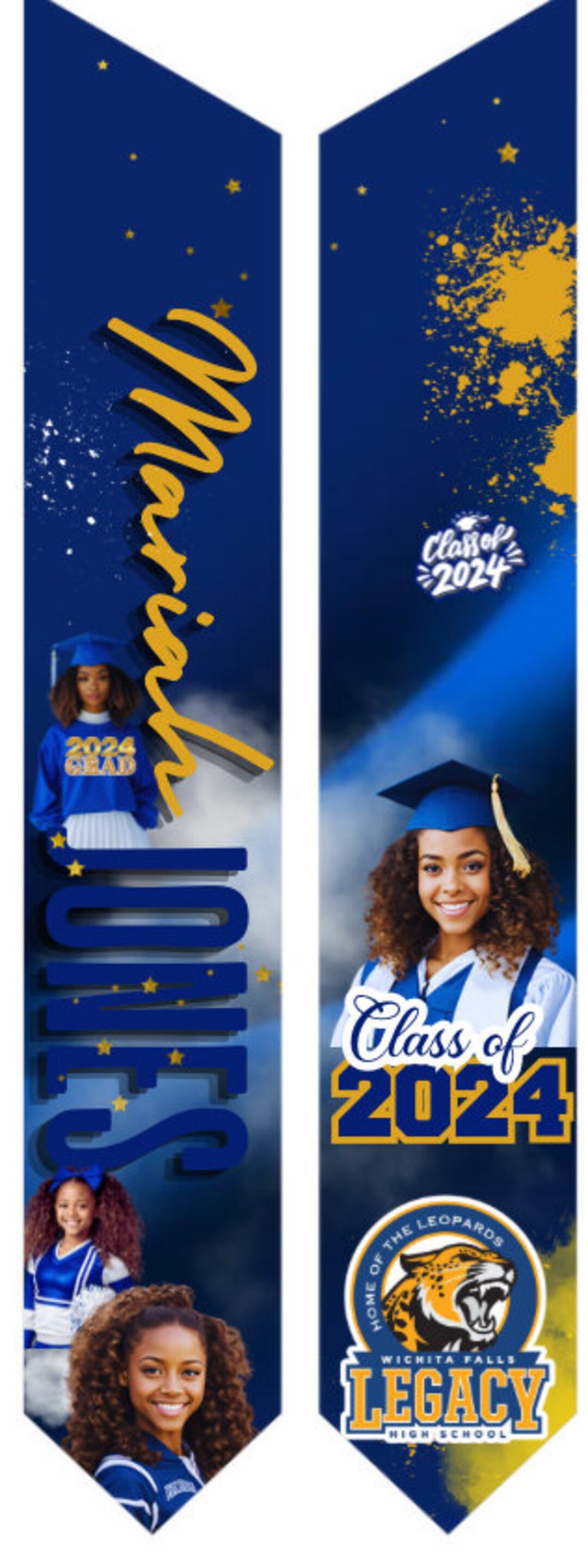 Graduation Stole Template Bundle Edit in Canva All Ages - Etsy