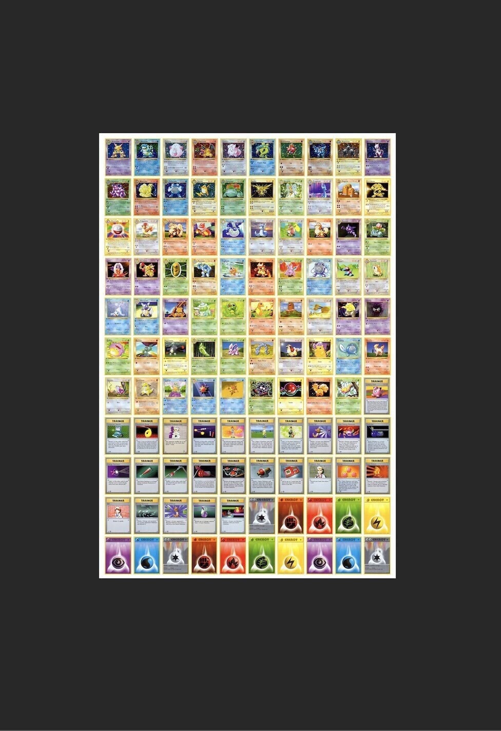Pokemon Poster - 1st Edition Base Set - Etsy