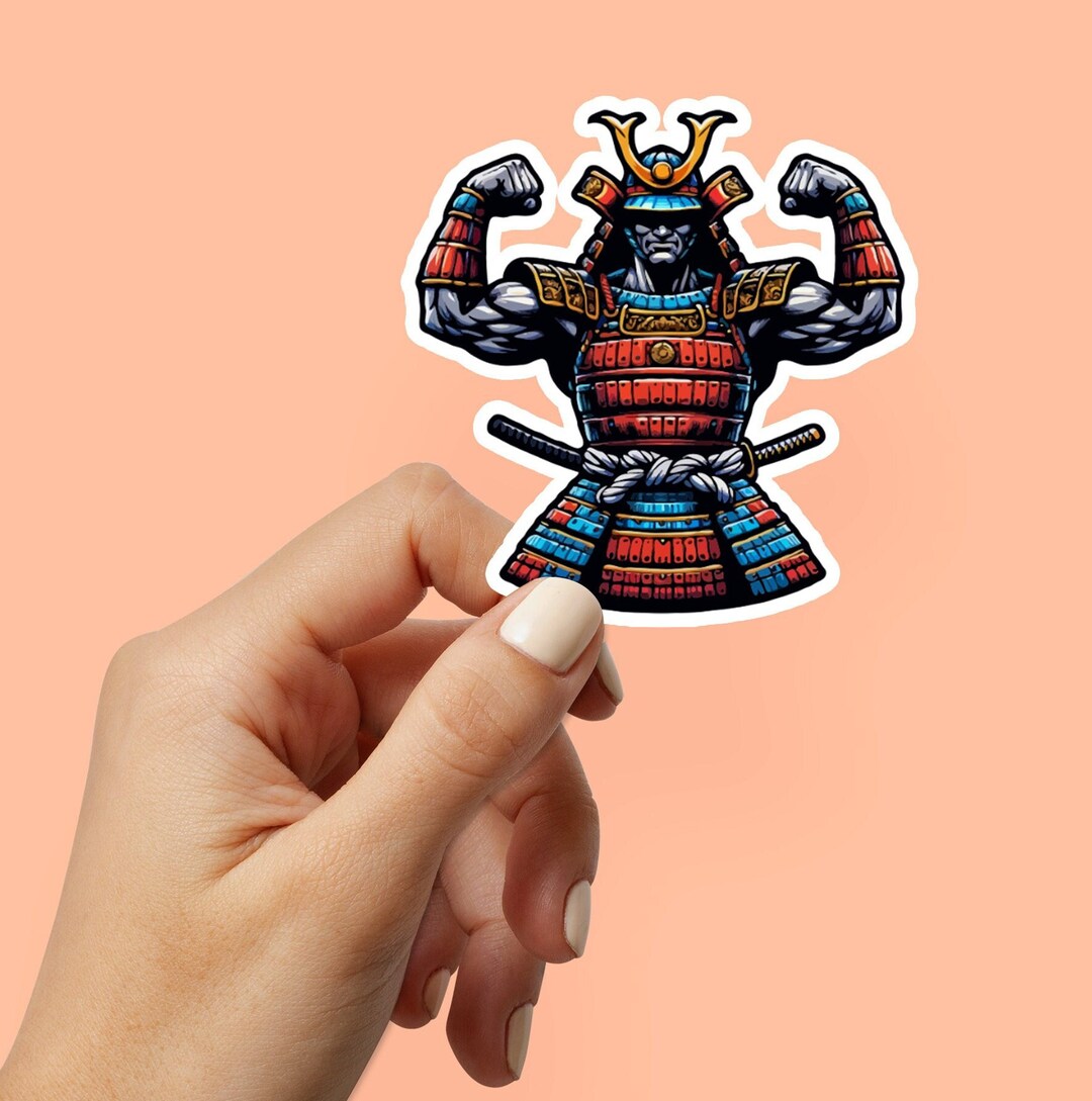 Samurai Sticker, Samurai Mask Sticker, Samurai, Disegni Samurai ...